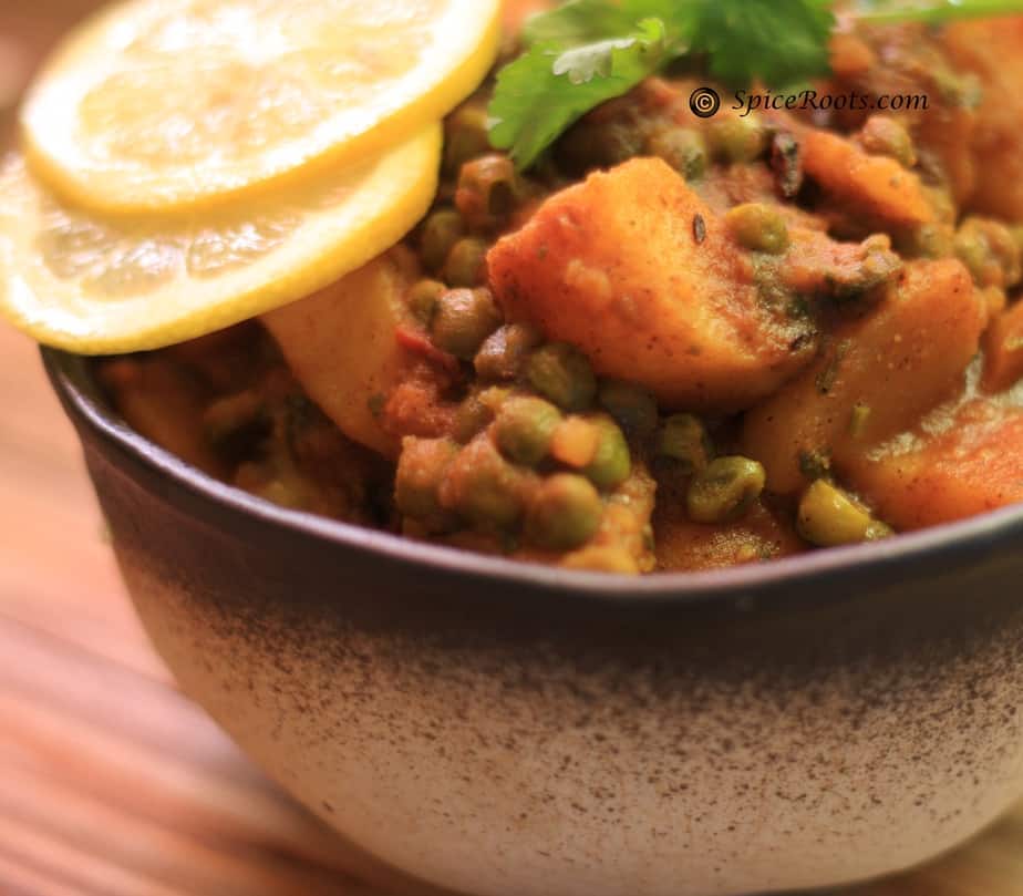 Aloo Matar - Peas and potato curry