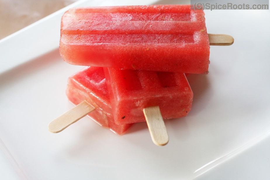 Watermelon Popsicles with a Hint Of Mint